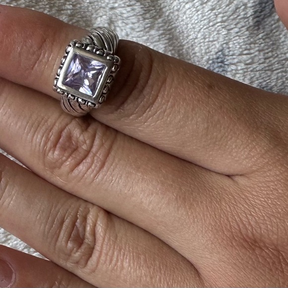Jewelry | Vintage Cw Sterling Silver 925 And Purple Womens Ring Size 6 ...
